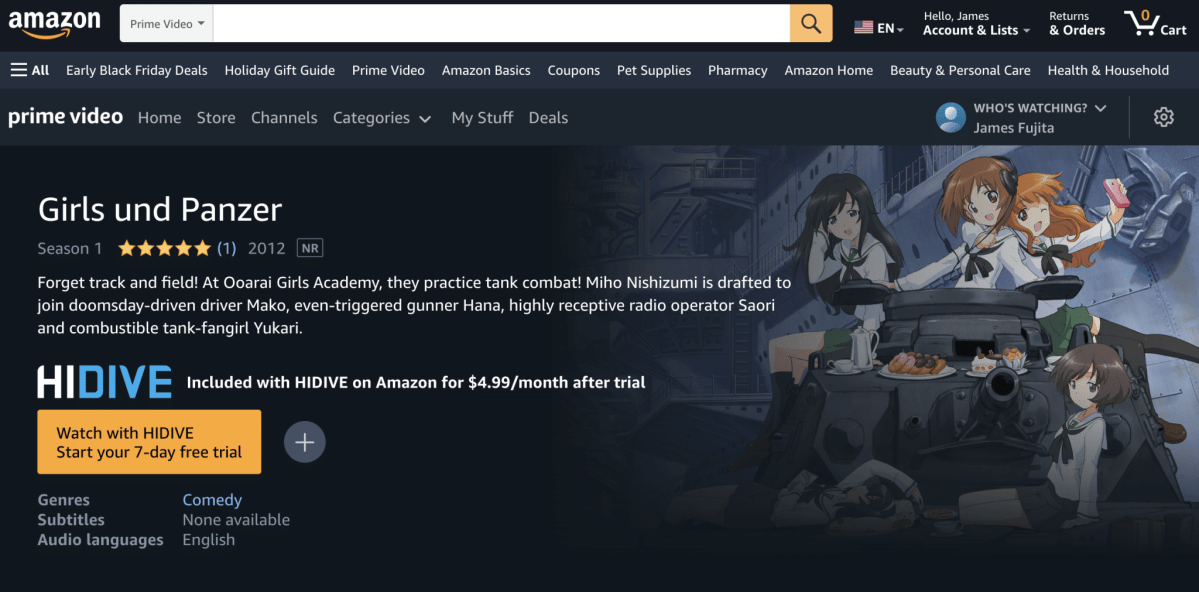 5 Best Places to Watch Girls und Panzer Online