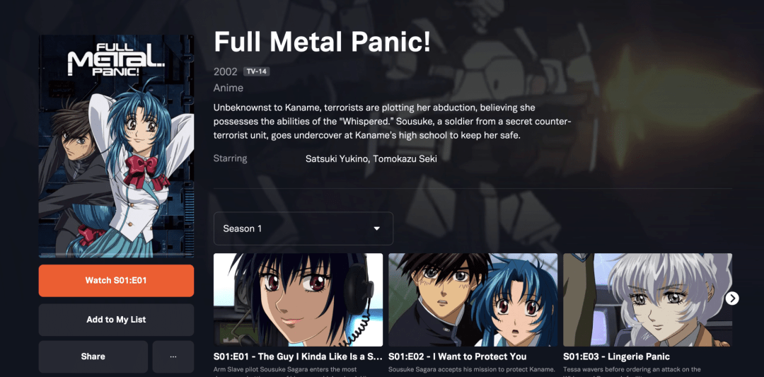 5 Best Places to Watch Full Metal Panic Online (Free and Paid Streaming ...