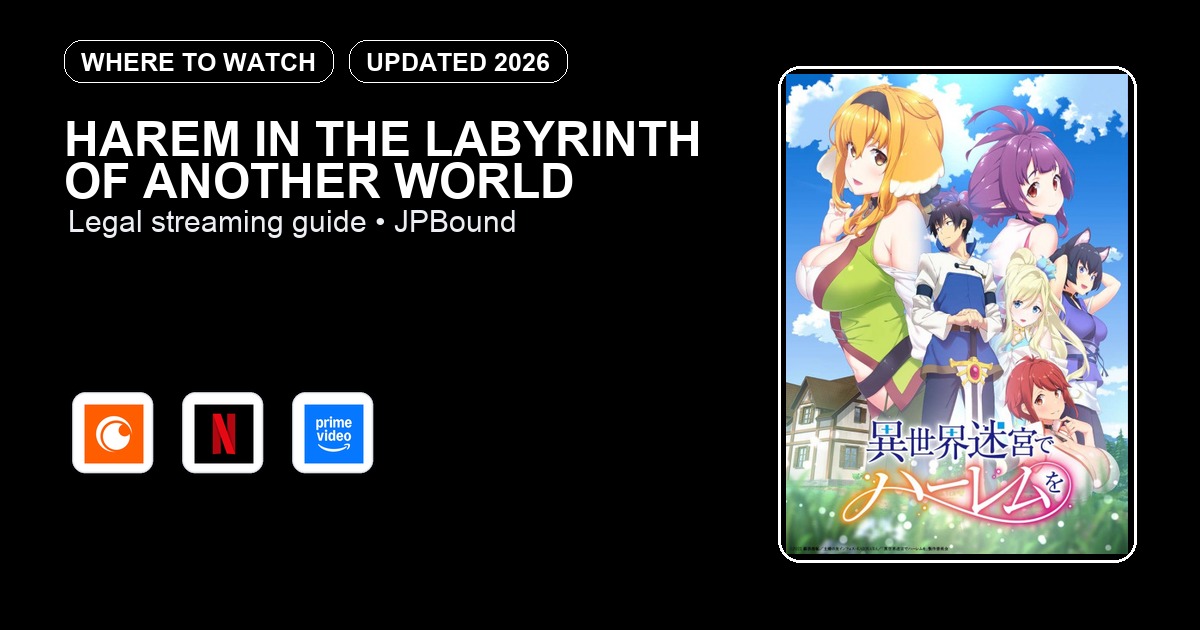 Where To Watch Harem In The Labyrinth Of Another World