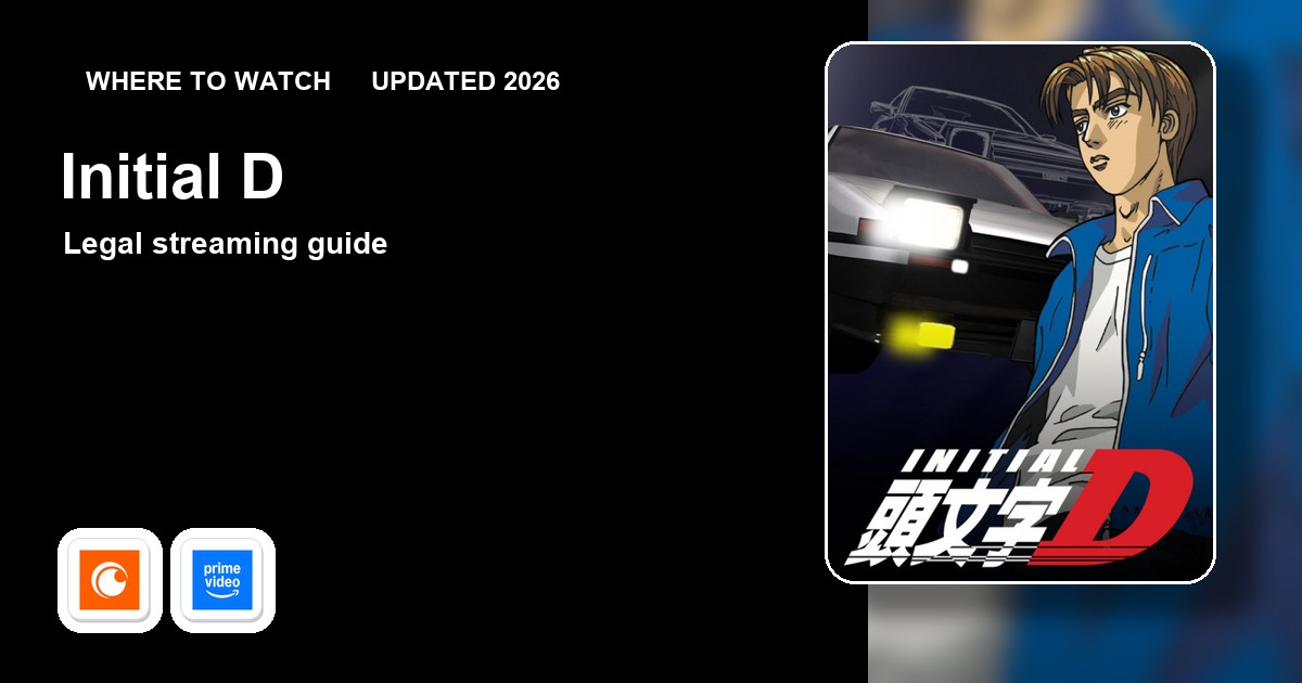 Where to Watch Initial D Online (Updated 2026)