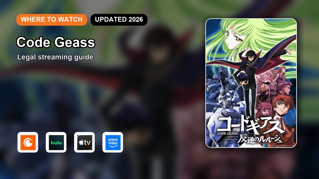 Where to Watch Code Geass Online in 2026